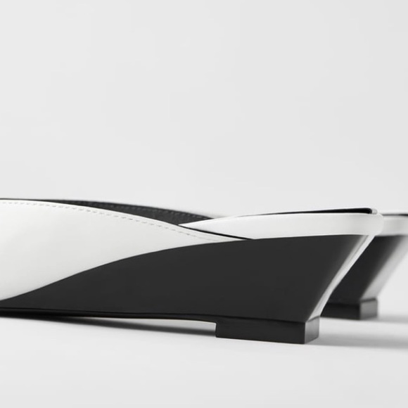 Zara | Shoes | Zara White Mini Wedge Mules | Poshmark